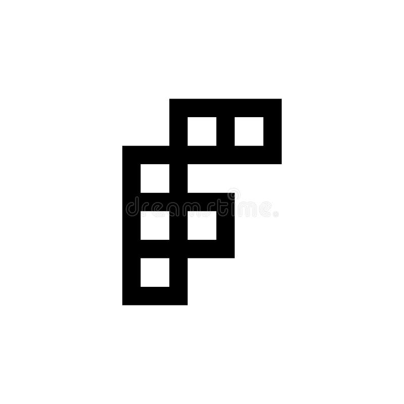 Modern Monogram Letter F Logo Design Stock Illustration - Illustration ...