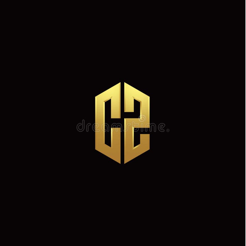 C Z Modern Monogram Style Initial Logo Template Stock Vector ...