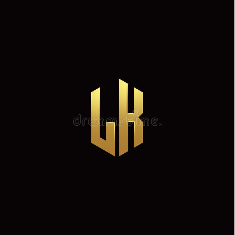 LK Modern Monogram Style Initial Logo Template Stock Illustration ...