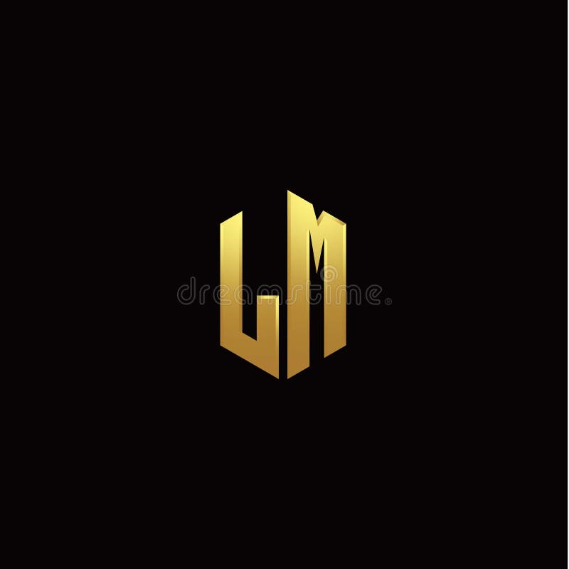 LM Modern Monogram Style Initial Logo Template Stock Illustration ...