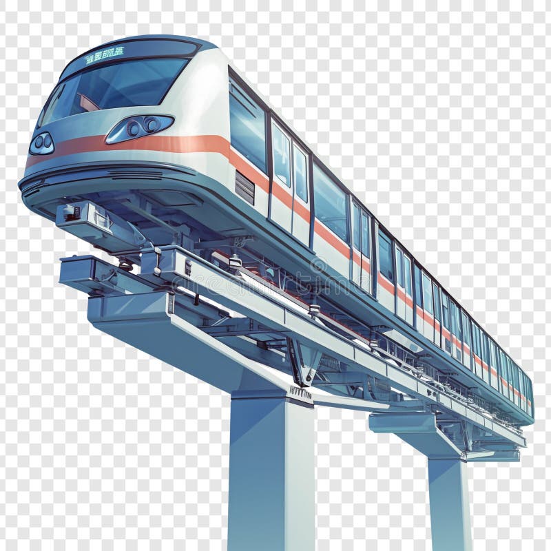 Modern Elevated Train stock illustration. Illustration of technology - 336326364
