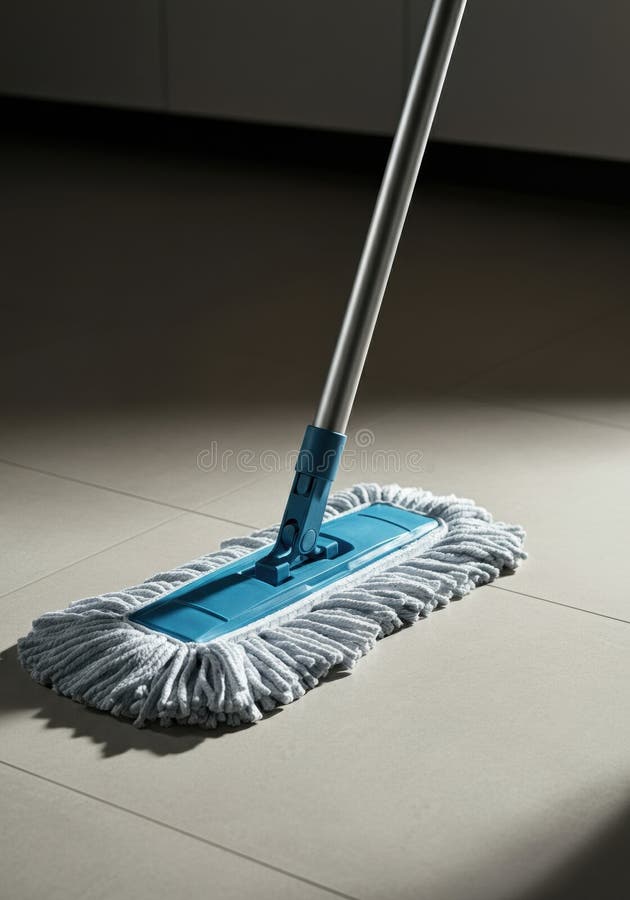 Modern Mop Designed for Efficient Cleaning on Tiled Surfaces Stock ...