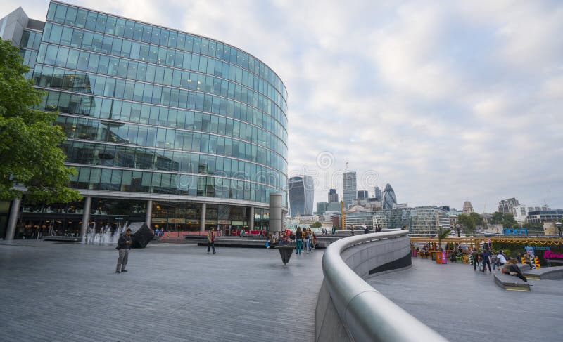 Modern More London Riverside Area at River Thames - LONDON, ENGLAND ...