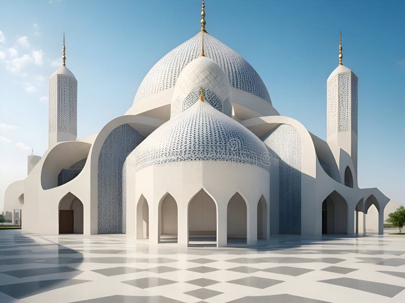 Modern mosque architect stock illustration. Illustration of agra ...