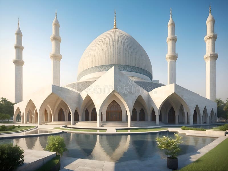 Modern mosque architect stock illustration. Illustration of temple ...