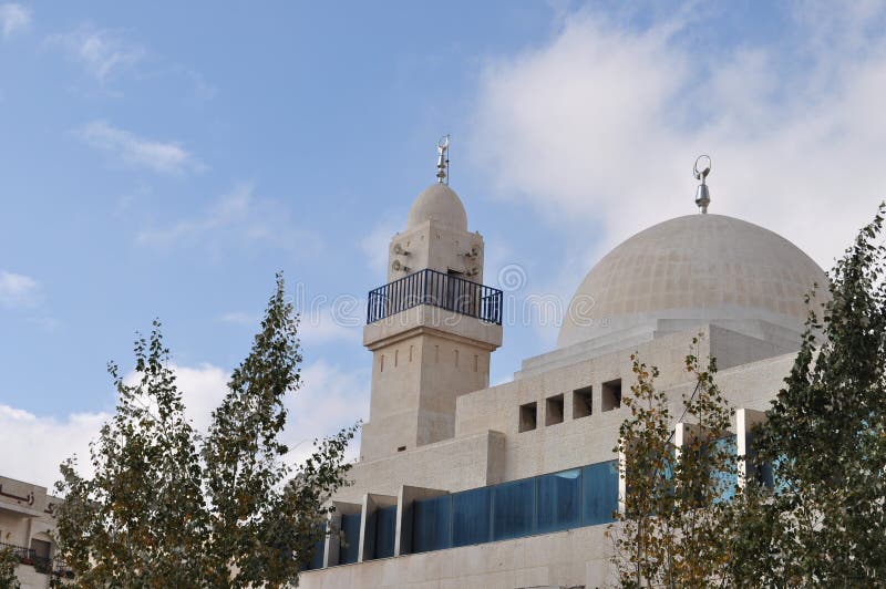 Modern Mosque in Jordan stock photo. Image of pray, comfort - 18973568