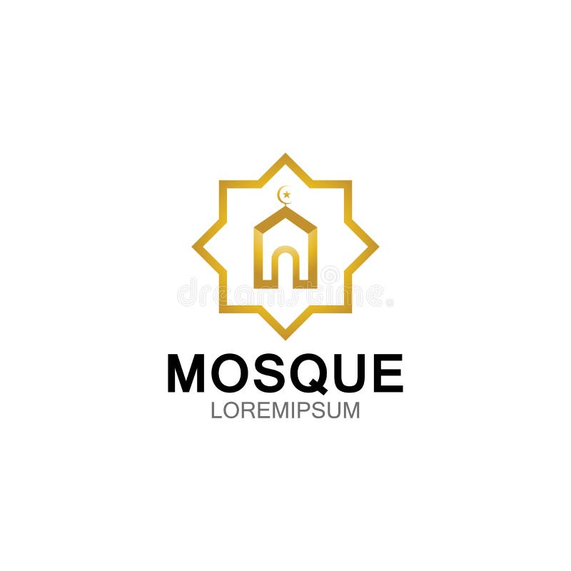 Modern Mosque Logo Symbol or Icon Template. Stock Vector - Illustration ...