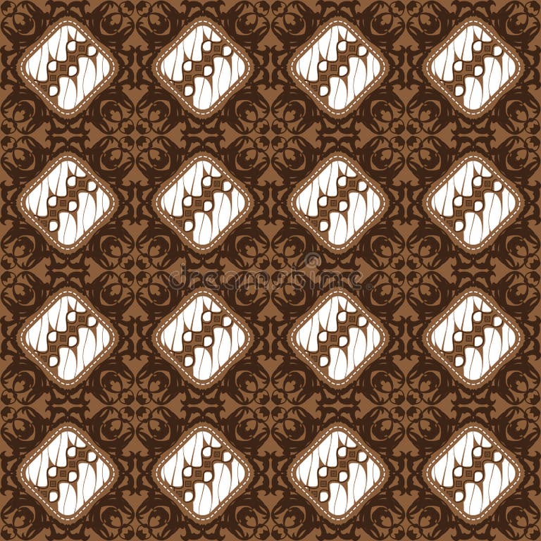 Modern Motifs on Typical Java Batik with Elegant Brown Color Design ...