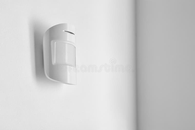 Modern Motion Sensor Indoors Stock Image - Image of crime, household ...