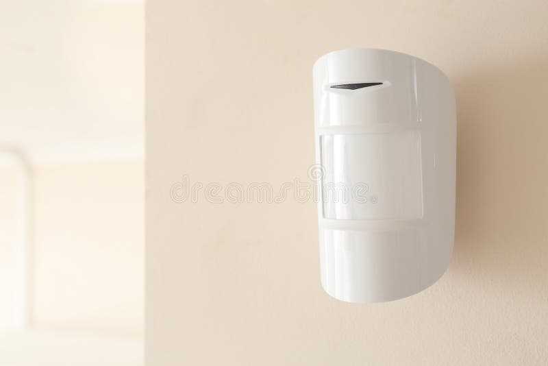 Modern Motion Sensor on Wall Indoors Stock Image - Image of light ...