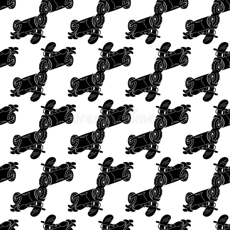 Modern Motorbike Pattern Seamless Vector Stock Vector - Illustration of ...
