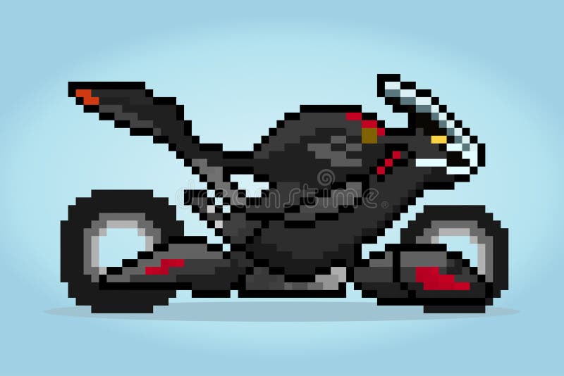 Modern Motorbikes in 8-bit Pixels. Future Motorbikes Stock Vector ...