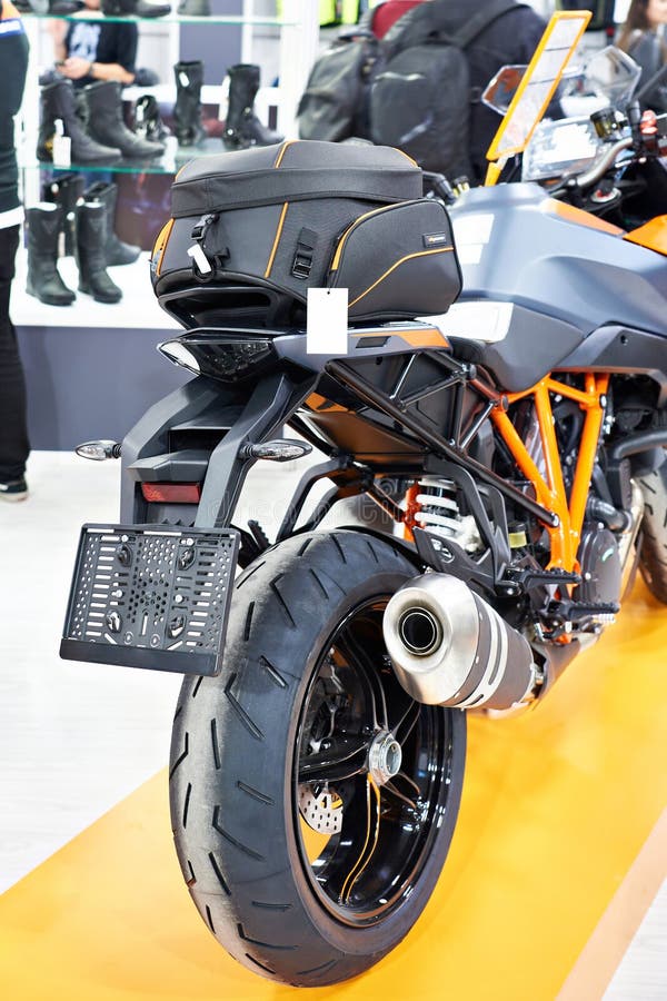 Modern motorcycle in store editorial image. Image of display - 279445190