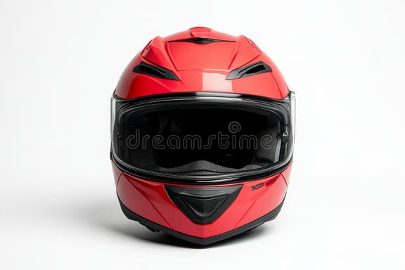 Modern Motorcycle Helmet with Clear Pixel Visuals is Shown in Isolation ...