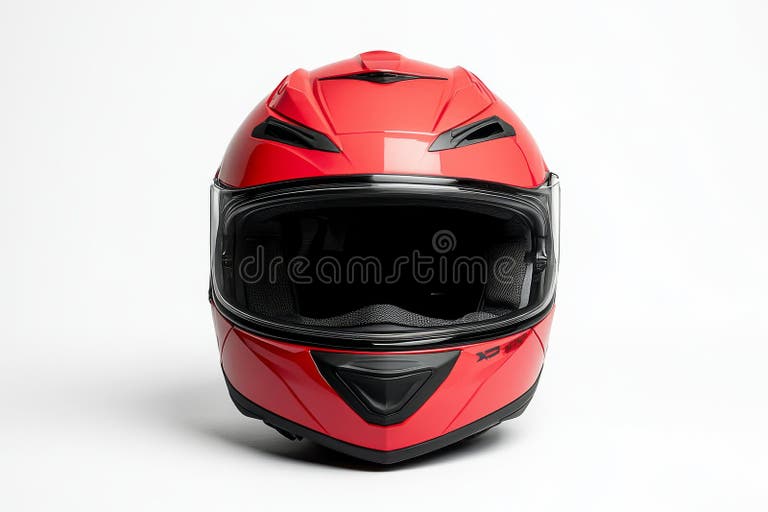 Modern Motorcycle Helmet with Clear Pixel Visuals is Shown in Isolation ...