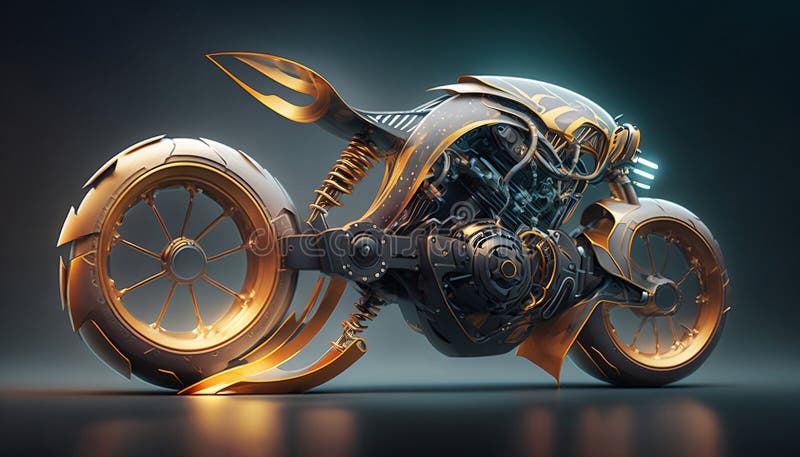 Modern motorcycle stock illustration. Illustration of speed - 269507176