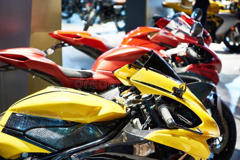 Modern Motorcycles at Exhibition Editorial Image - Image of ...