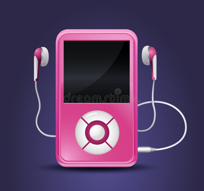 Modern mp3 player stock vector. Illustration of display - 18106800