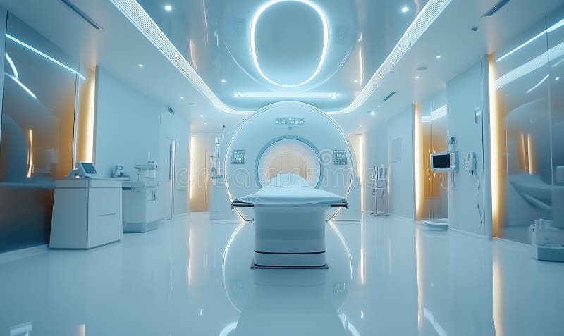 Modern MRI Room with Advanced Technology, Bright Lighting, Sleek Design ...