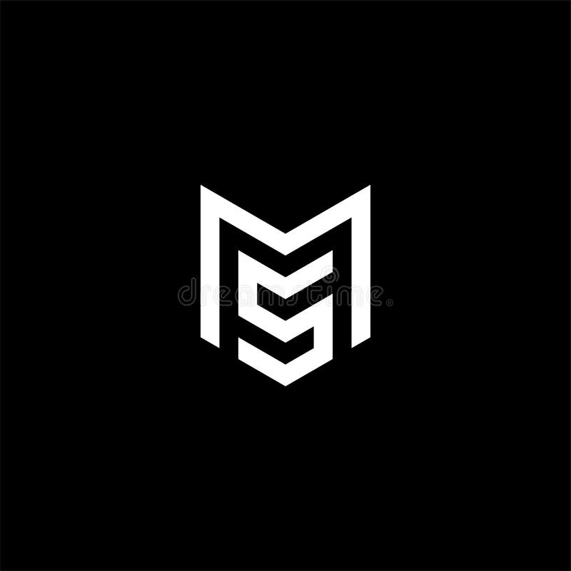 Letter M and S MS Logo Icon Symbol Element Stock Illustration ...