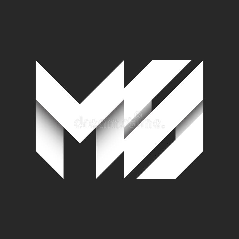 Modern MS or SM Monogram Logo Design with Sharp Geometric Lines and ...