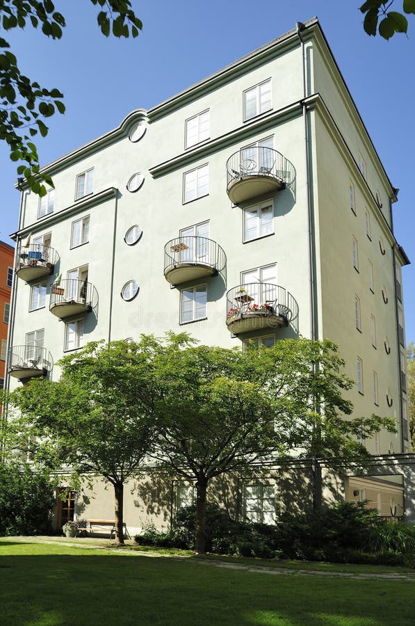 Modern Multi-apartments Building Stock Photo - Image of exterior ...