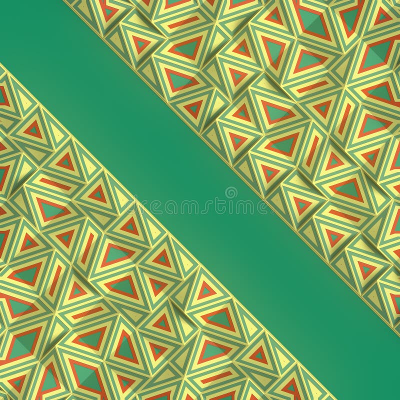 Modern Multi Colored Design 3d Rendering Template Simple Geometric ...