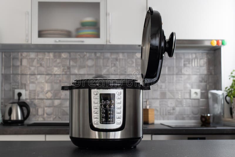 Modern Multi Cooker in Kitchen. Open, Ready To Cook Stock Image - Image ...