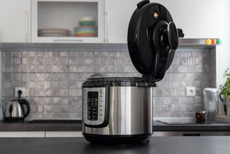 Modern Multi Cooker in Kitchen. Open, Ready To Cook Stock Image - Image ...