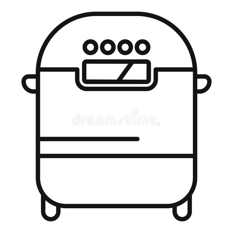 Modern Multi Cooker Machine Drawing for Cooking Food Stock Vector ...