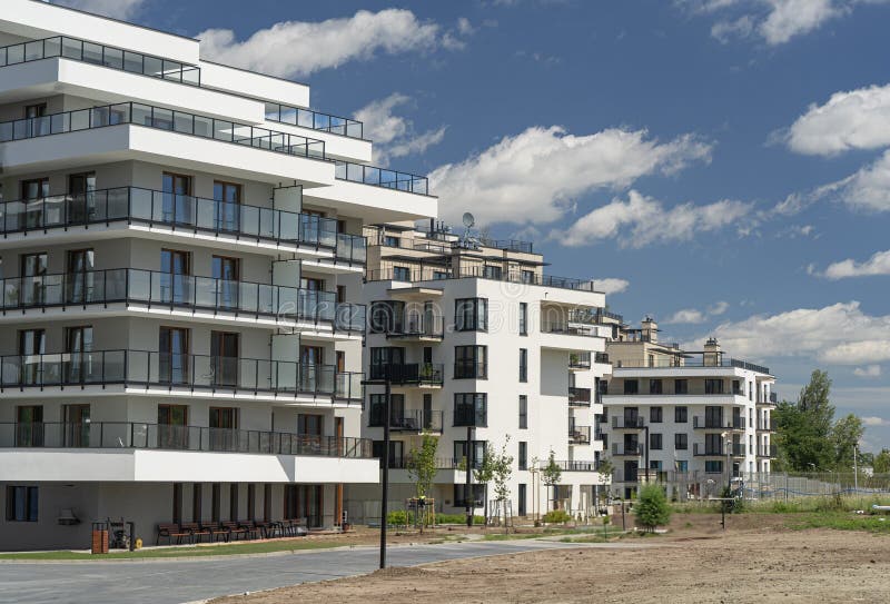 Modern Multi-family Housing Stock Photo - Image of comfort, modernity: 394350554