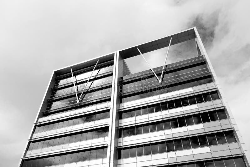 Modern Multi Level Building Stock Photo - Image of black, commercial ...