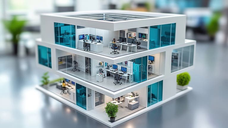 Level Office Building Model Stock Illustrations – 147 Level Office ...