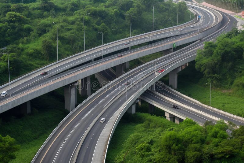 Modern Multi-level Road. AI Generated Stock Illustration - Illustration ...