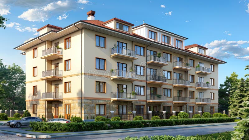 Modern Multi Storey Apartment Building in the City Center, Ai ...