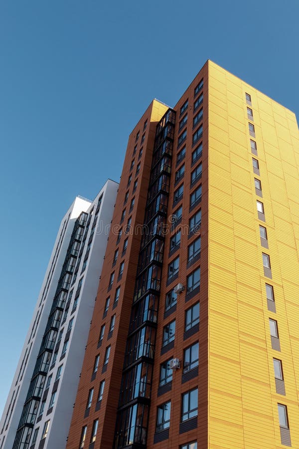 Modern Multi-storey Building Made of Glass and Concrete Stock Photo ...