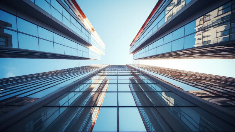 Modern Multi-storey Office Building on the Street Stock Illustration ...