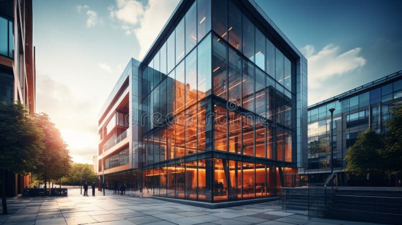 Modern Multi-storey Office Building on the Street Stock Photo - Image ... Modern Multi-storey Office Building on the Street Stock Photo - Image ...