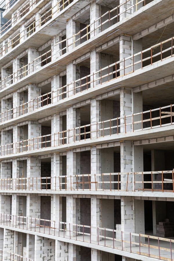 A Modern Multi-storey Residential Building Under Construction with ...