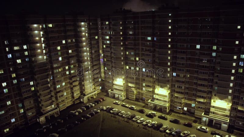 Modern Multi-storey Residential House. Elevated View Cityscape Skyline ...