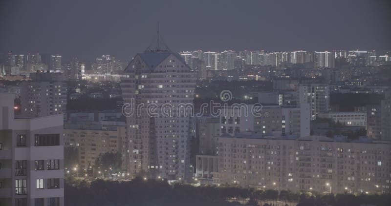 Modern Multi-storey Residential House. Elevated View Cityscape Skyline ...