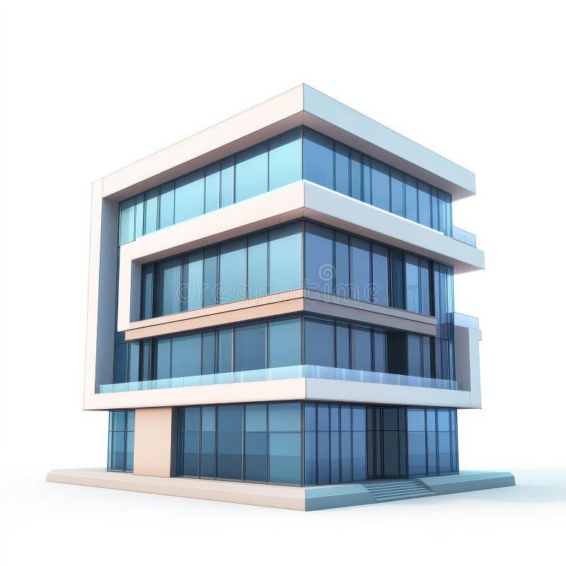 Modern Multi-story Building with Large Glass Windows and a Sleek Design ...