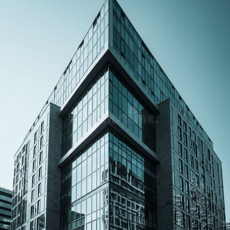 Modern Multi-story Building with Sleek, Reflective Glass Facade. the ...