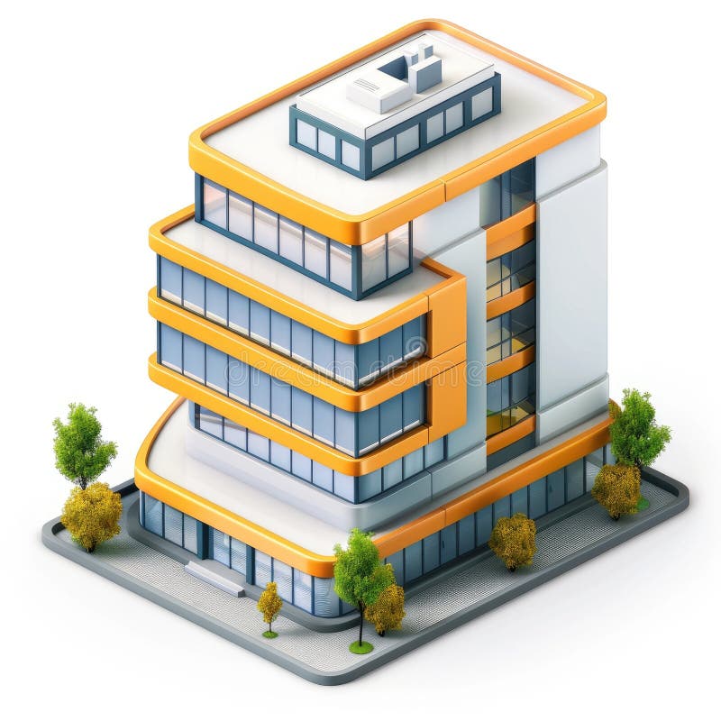 Multilevel Office Building Stock Illustrations – 479 Multilevel Office ...