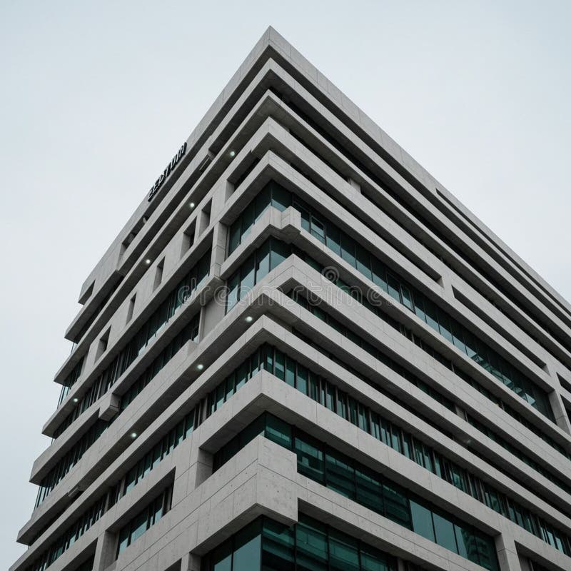Modern Multi-story Office Building with a Sleek Design. the Structure ...
