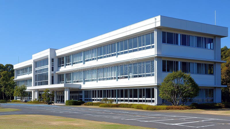 Modern, Multi-story School Building Stock Image - Image of classroom, secondary: 372670691