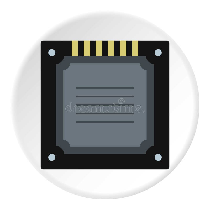 Modern Multicore CPU Icon Circle Stock Vector - Illustration of ...