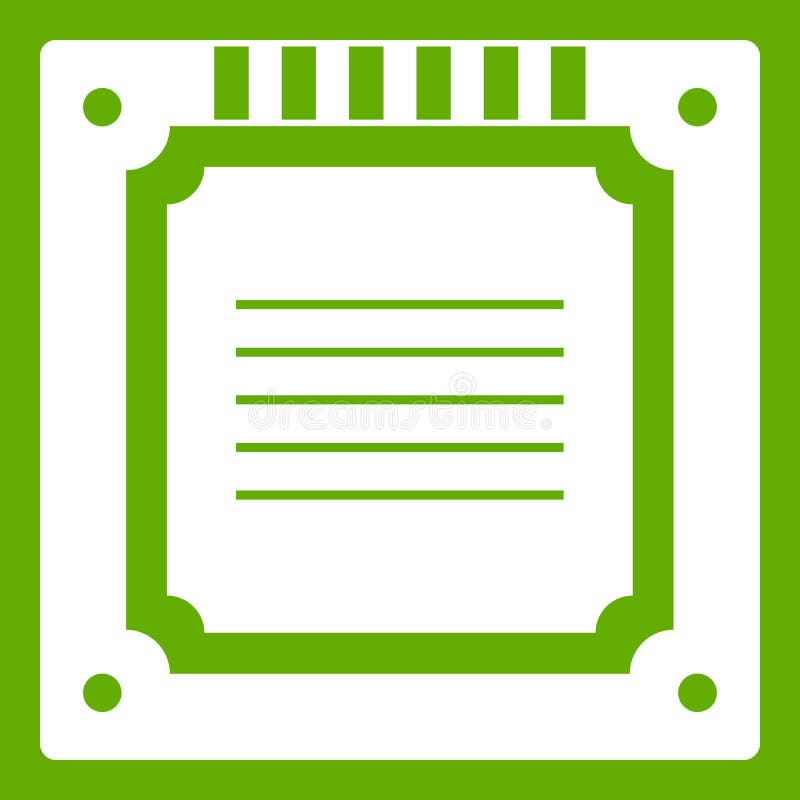 Modern Multicore CPU Icon Outline Stock Vector - Illustration of ...