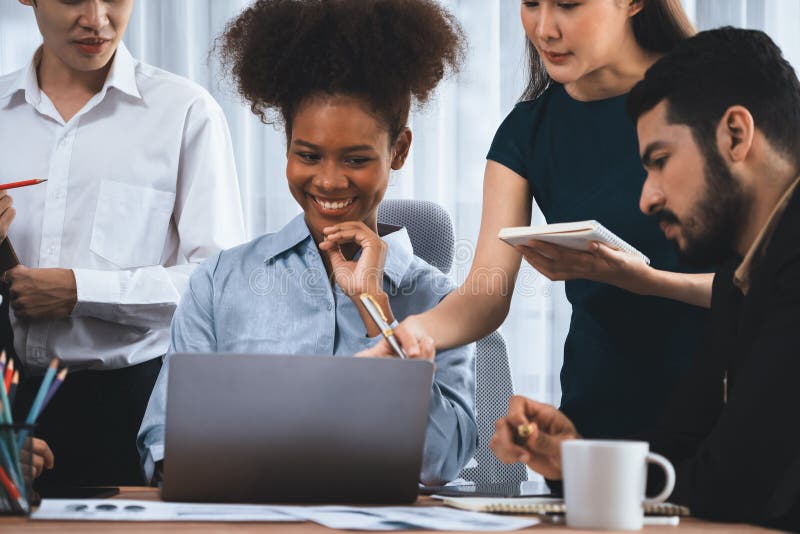 Modern Multicultural Office Worker in Corporate Workplace. Concord ...