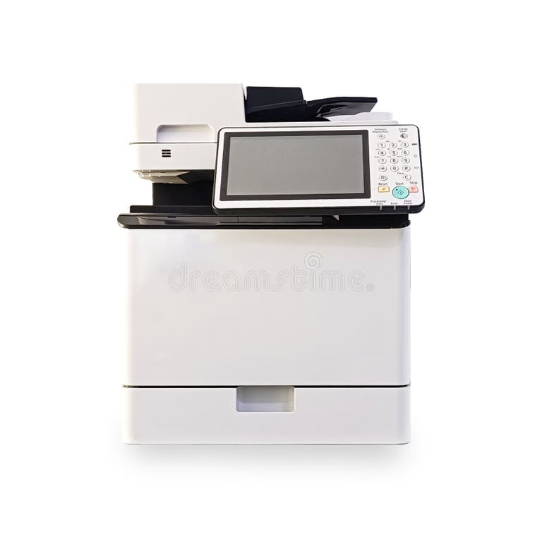 Modern Multifunction Printer Big Size Isolated on White Background ...